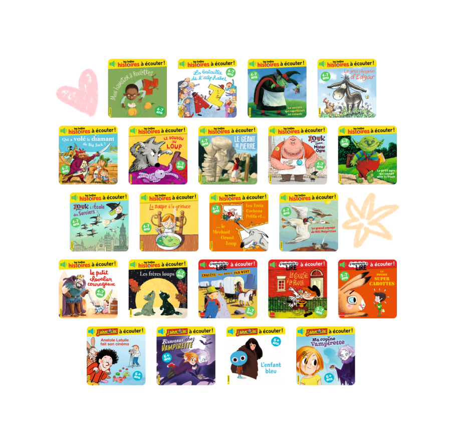 22 histoires de Bayard Jeunesse (5-7 ans), pour Merlin